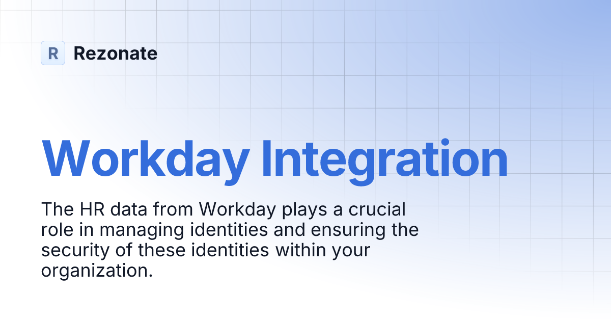 Workday Integration | Rezonate