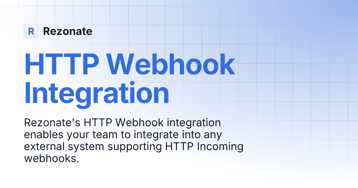 HTTP Webhook Integration | Rezonate