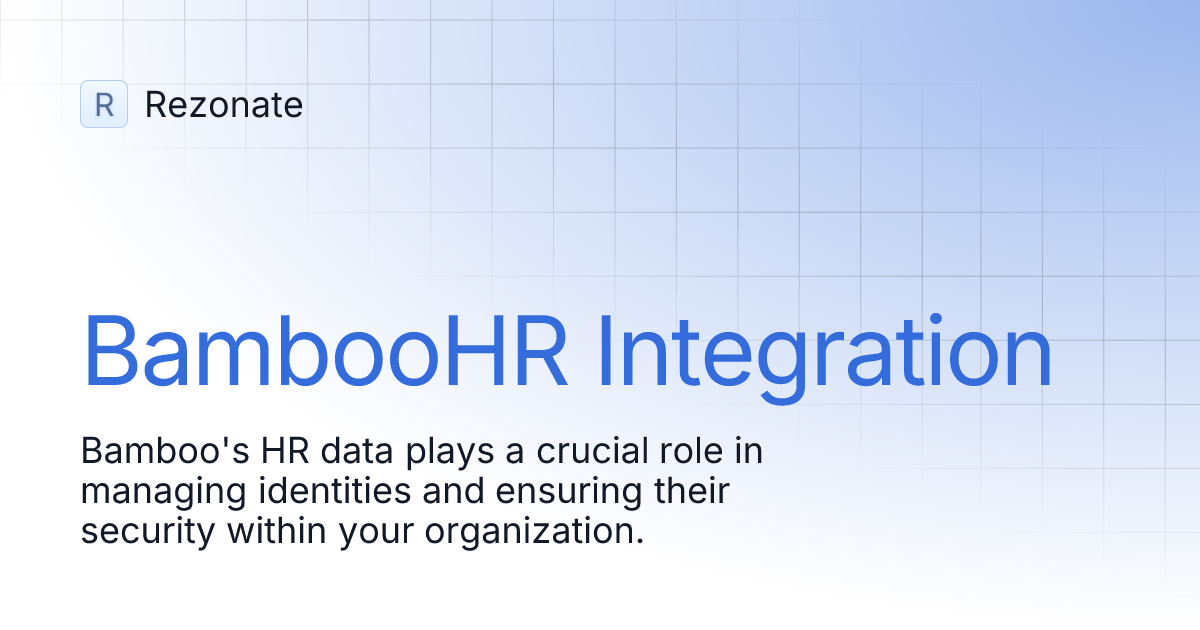 BambooHR Integration | Rezonate