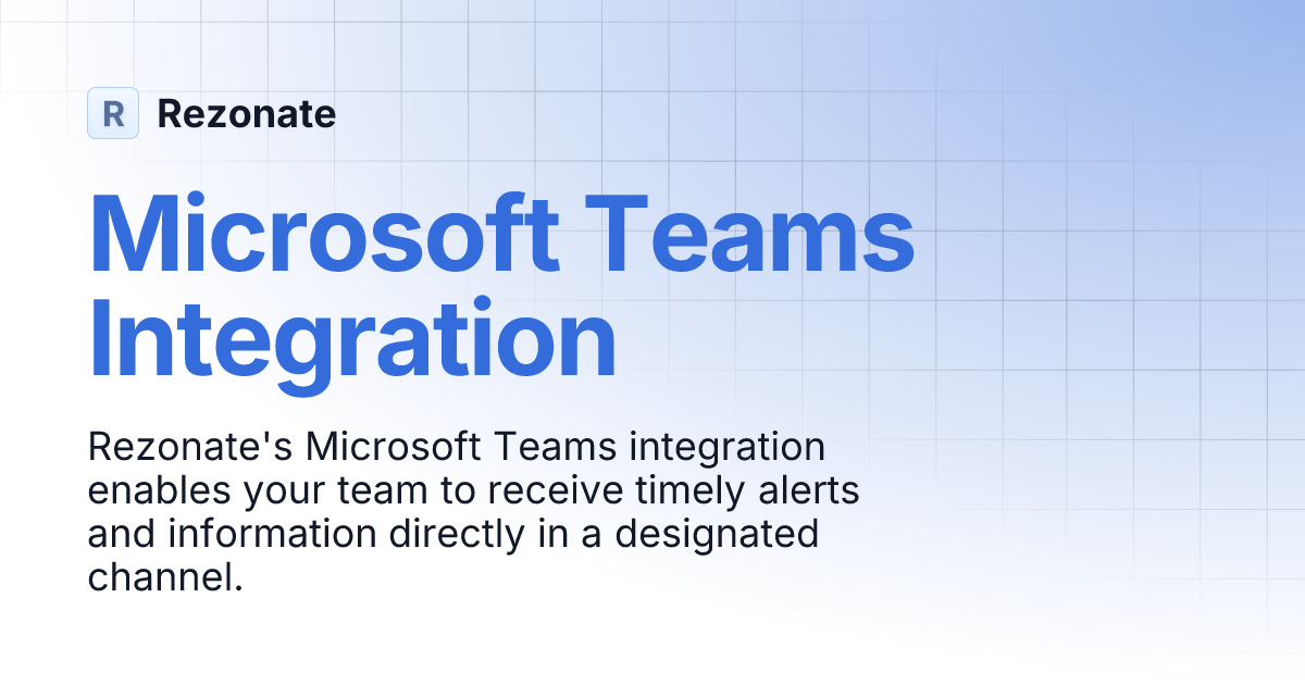 Microsoft Teams Integration | Rezonate
